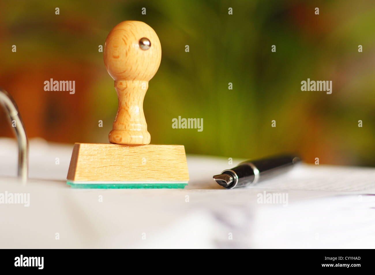 stamp in office with documents showing bureaucracy concept Stock Photo ...