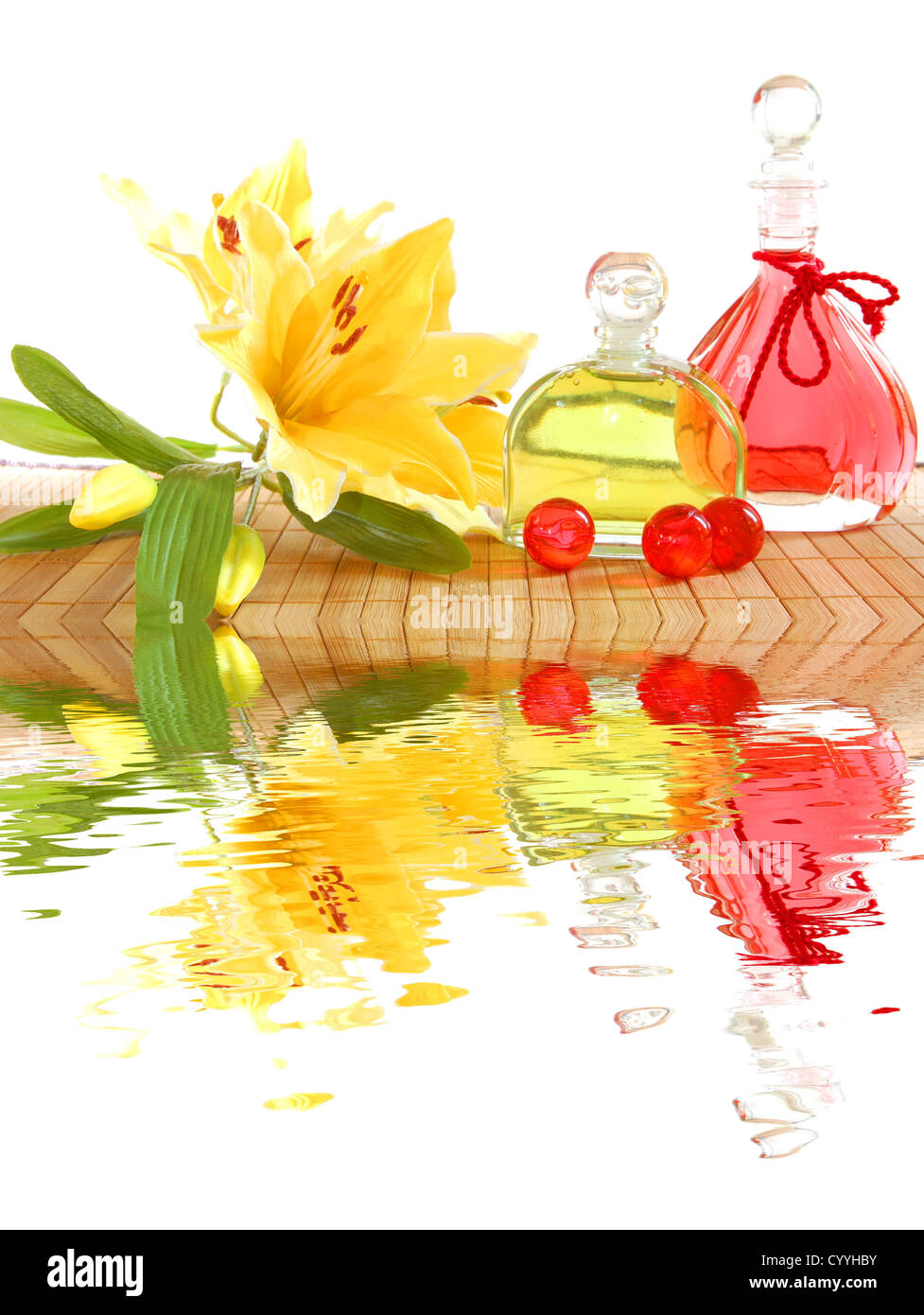 spa still life and water reflection showing wellness concept Stock ...