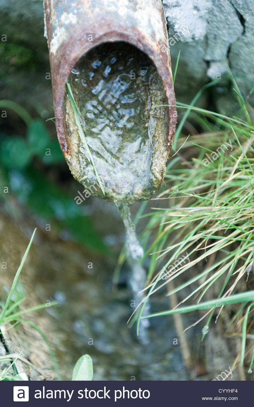 Water Running Out Pipe Stock Photos & Water Running Out Pipe Stock ...