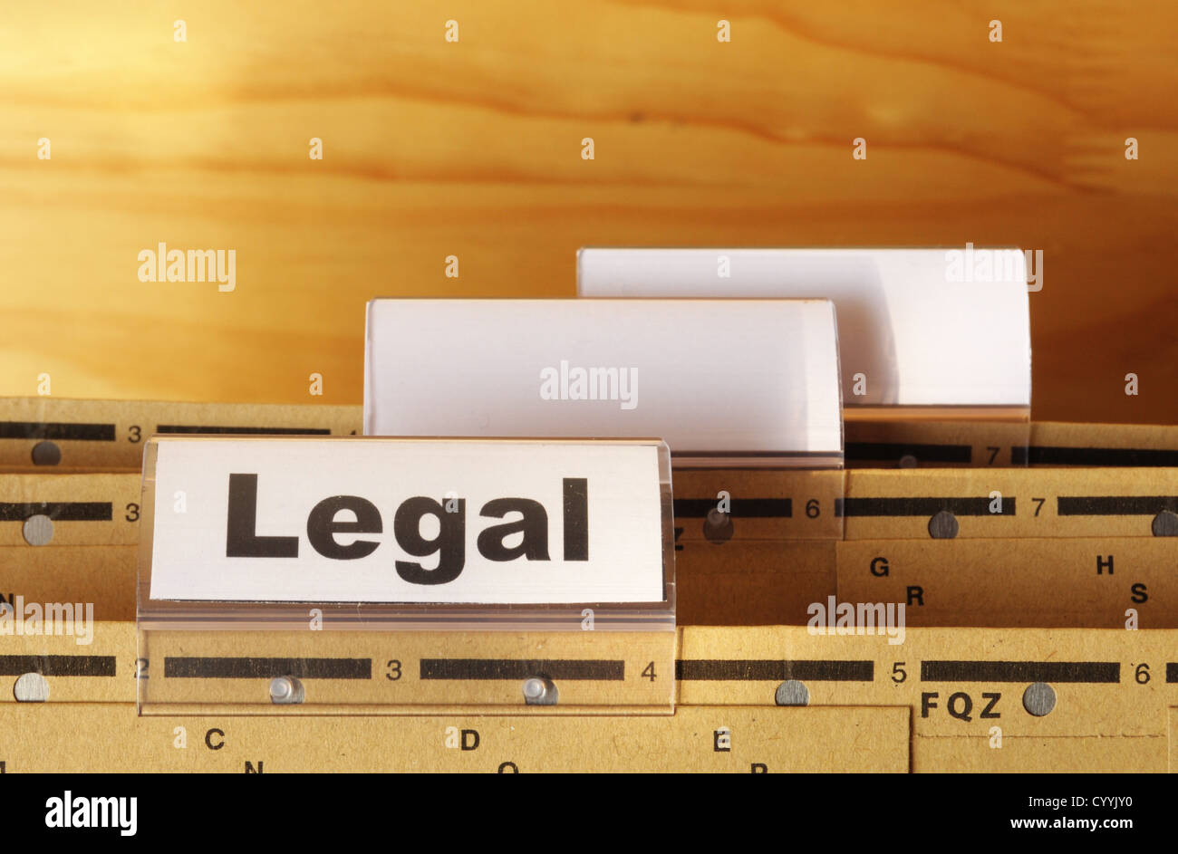 legal word on folder index showing law court or justice concept Stock ...