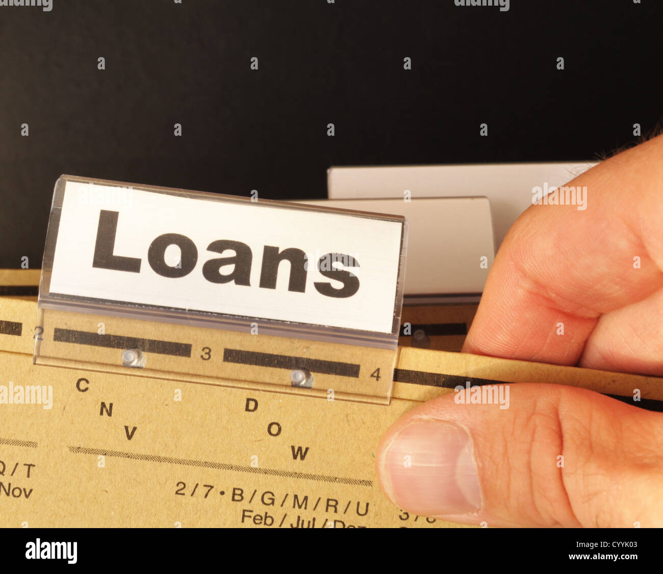 loan application in business folder showing financial investment ...