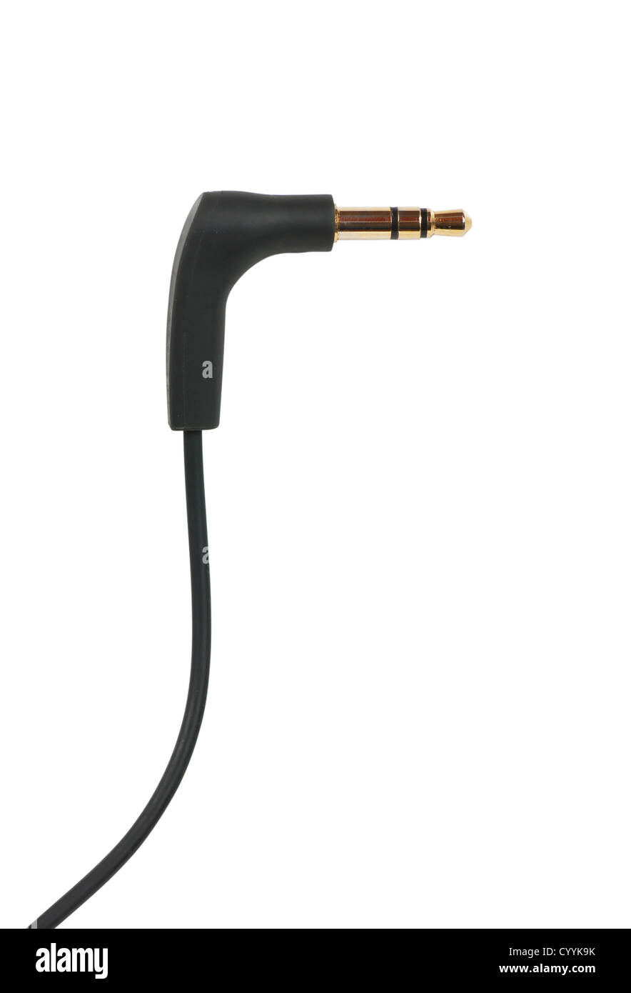 Macro view of mini jack plug isolated over white Stock Photo - Alamy