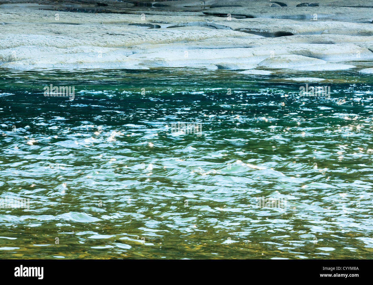 Water surface (closeup) for brook with foam by bank Stock Photo - Alamy