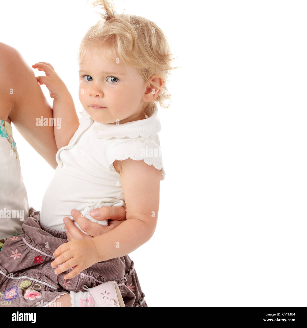 Blond caucasian baby girl portrait Stock Photo - Alamy
