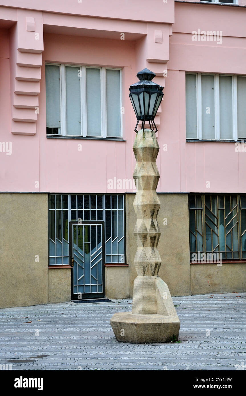 Prague, Czech Republic. Cubist lamp post in Jungmanovo namesti. (1913 ...