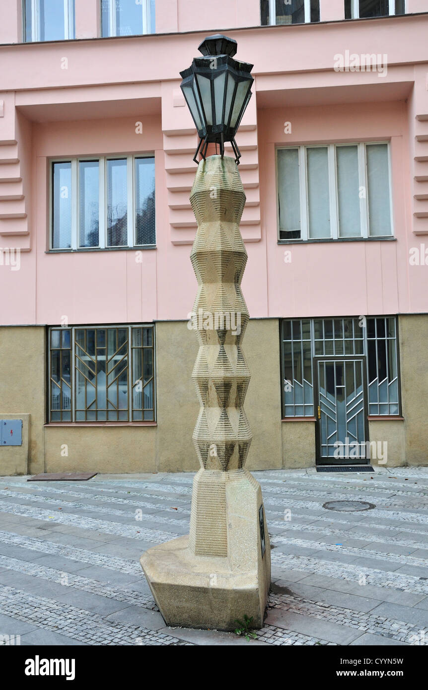 Prague, Czech Republic. Cubist lamp post in Jungmanovo namesti. (1913 ...