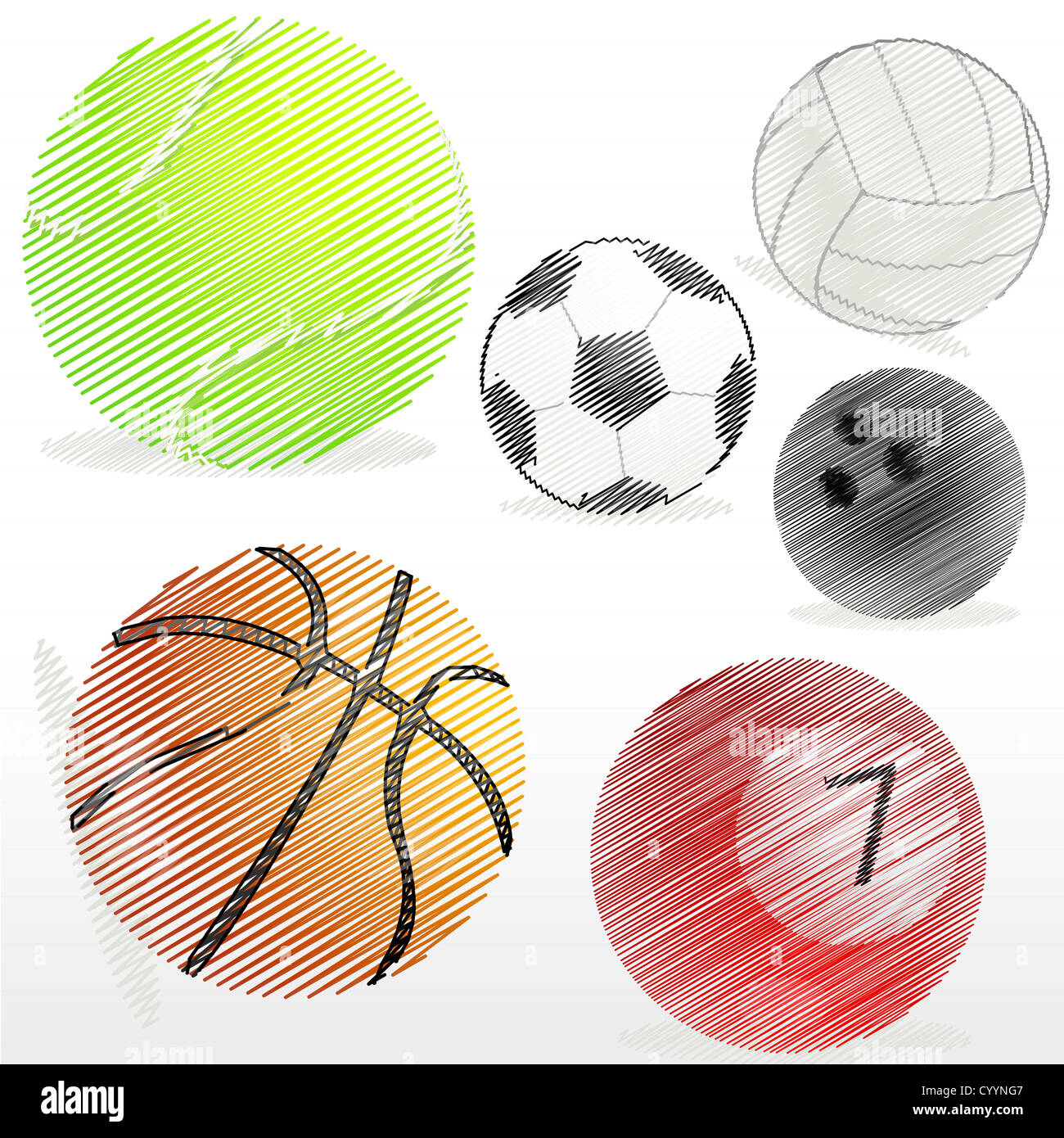 Cricket ball sketch hi-res stock photography and images - Alamy
