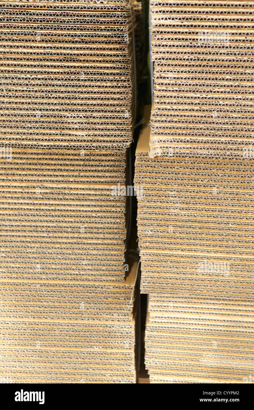 Stacks of Cardboard Stock Photo - Alamy