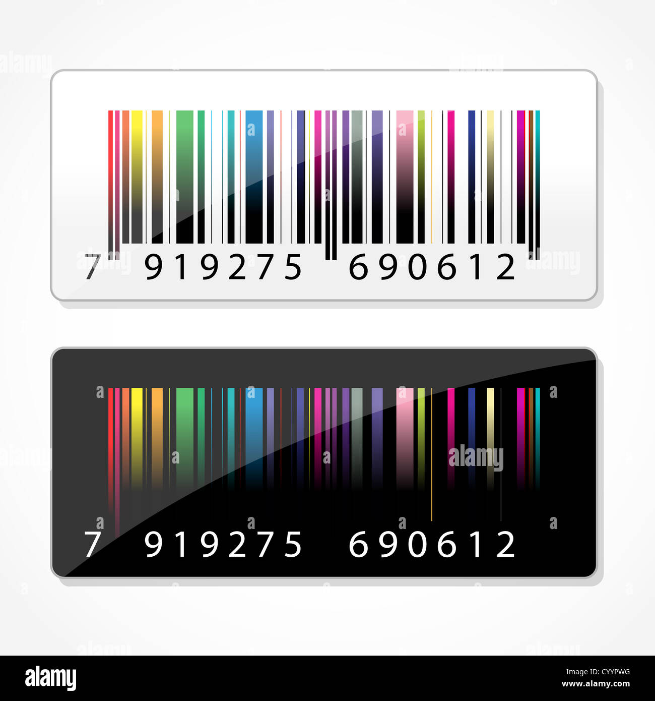 illustration of colorful barcode on white background Stock Photo - Alamy