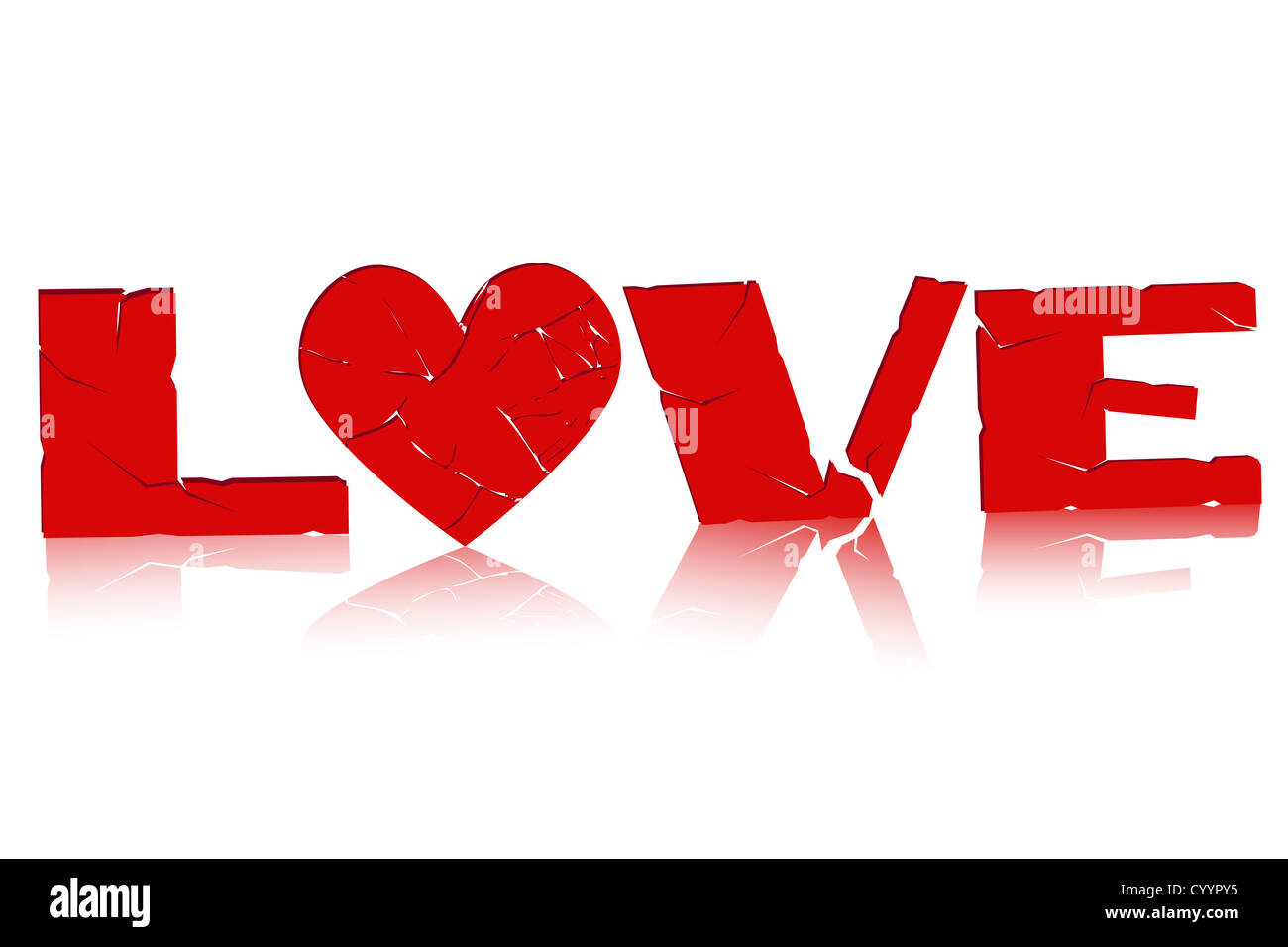 illustration of love card on white background Stock Photo - Alamy