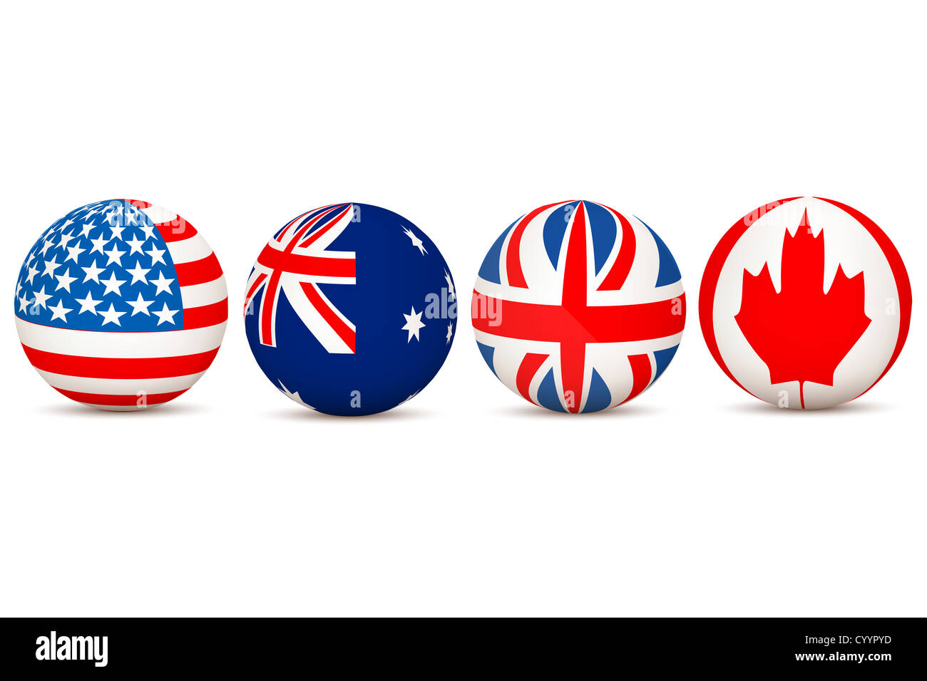 illustration of country flags on white background Stock Photo - Alamy