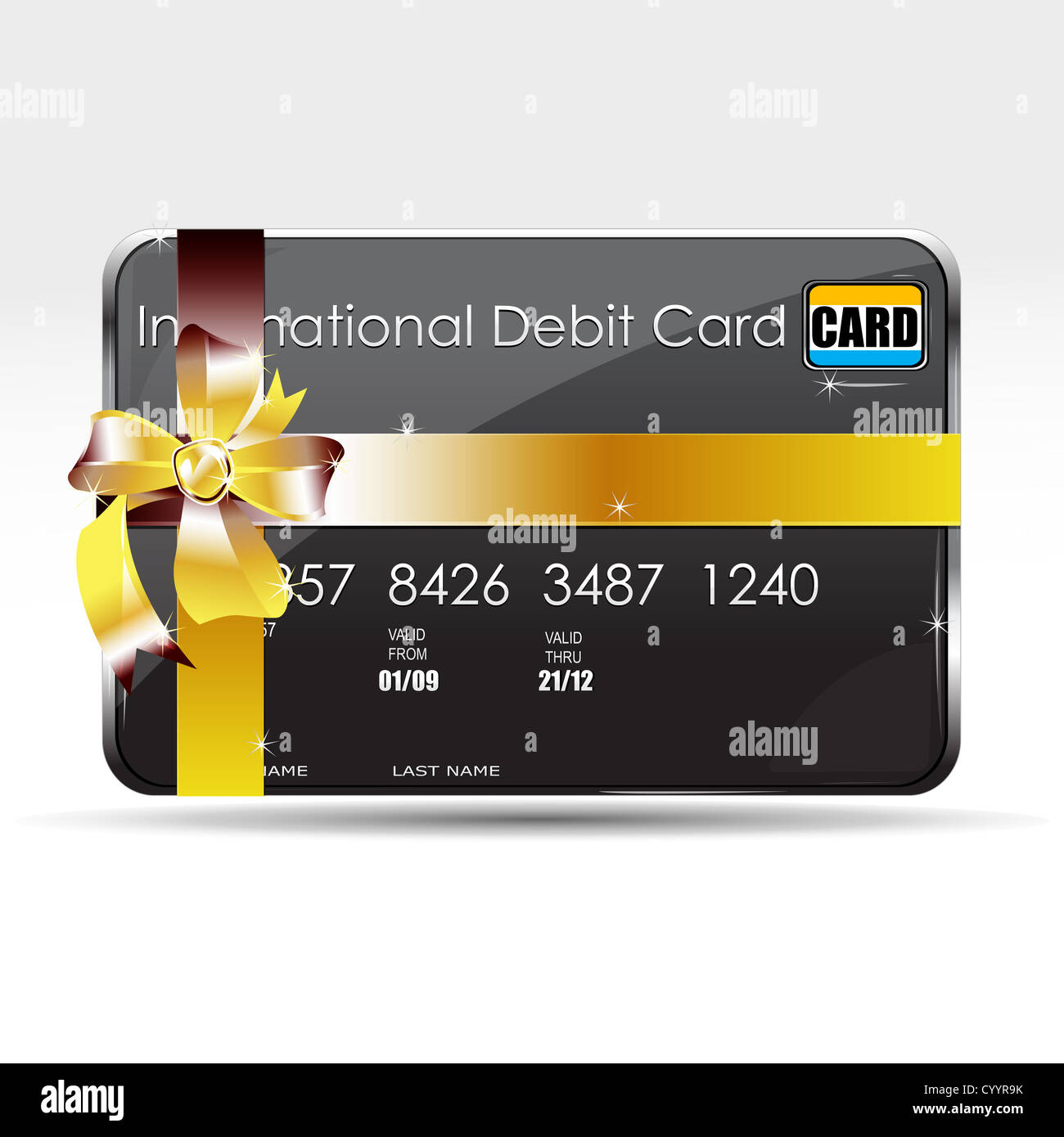 illustration of gift card on isolated background Stock Photo - Alamy