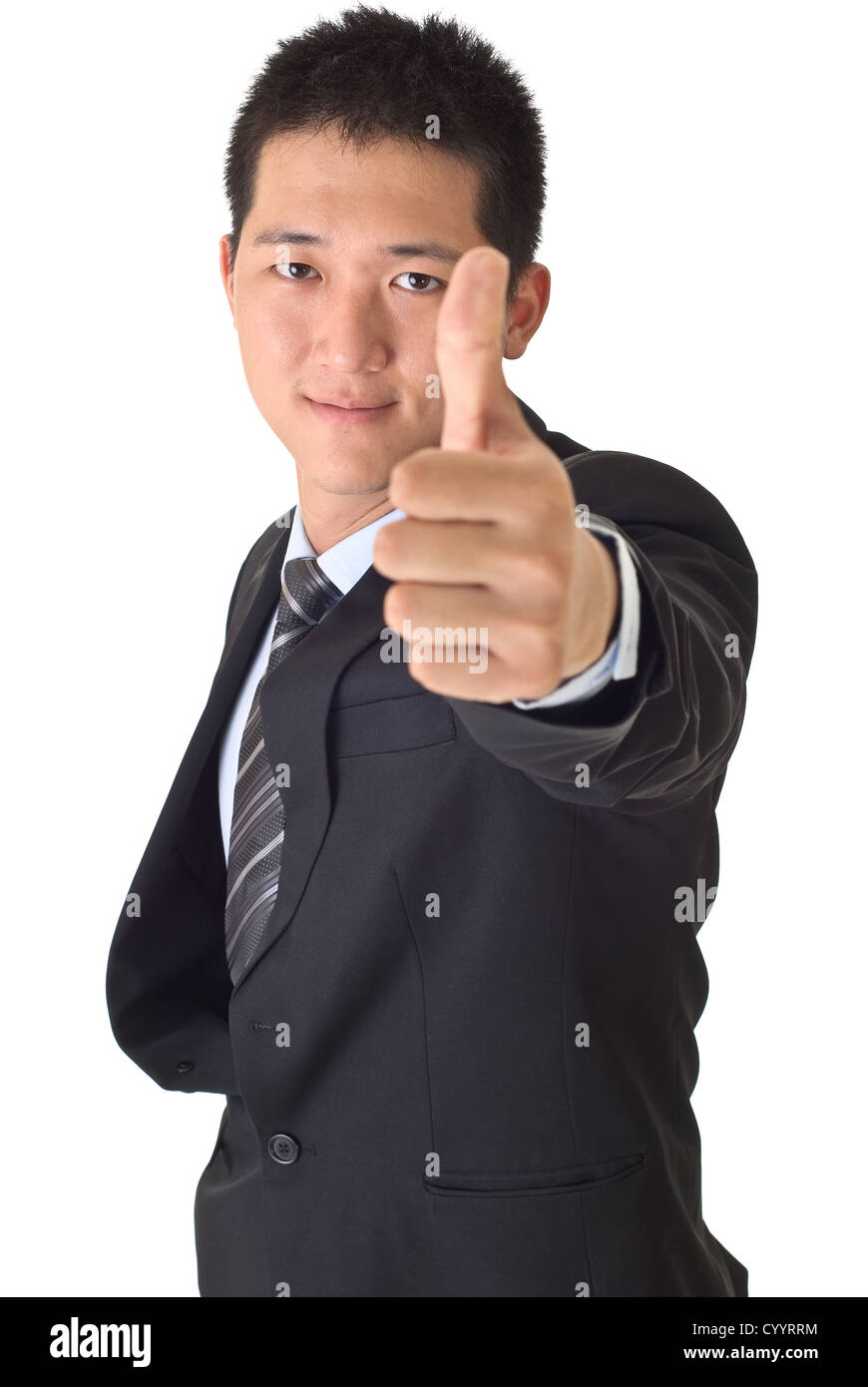 Handsome business man give you an excellent gesture Stock Photo - Alamy