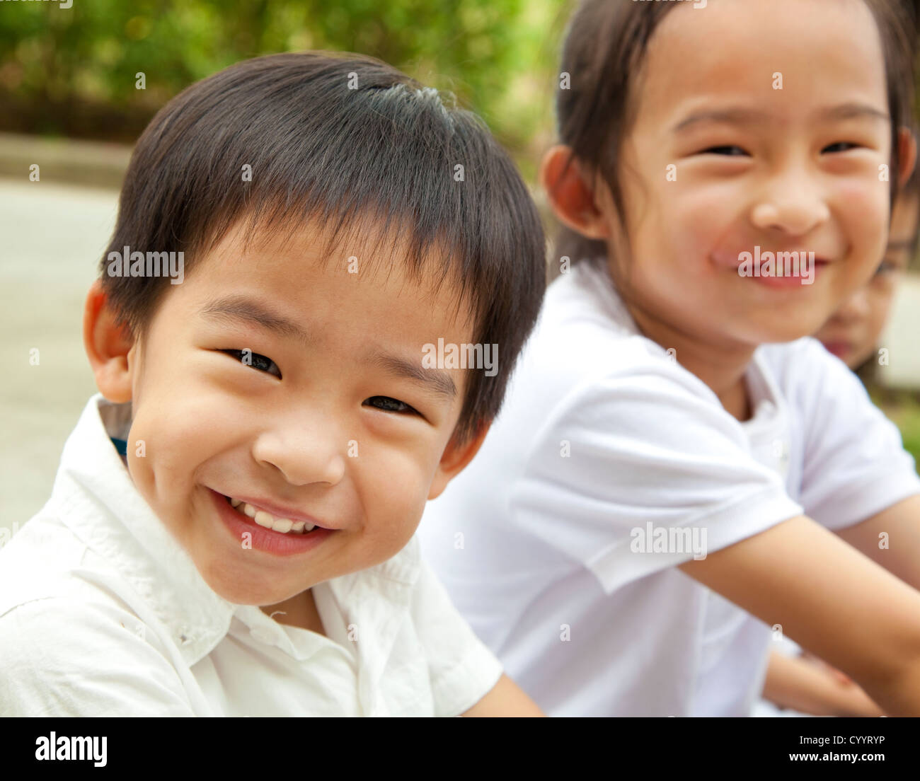 Happy asian kids Stock Photo - Alamy