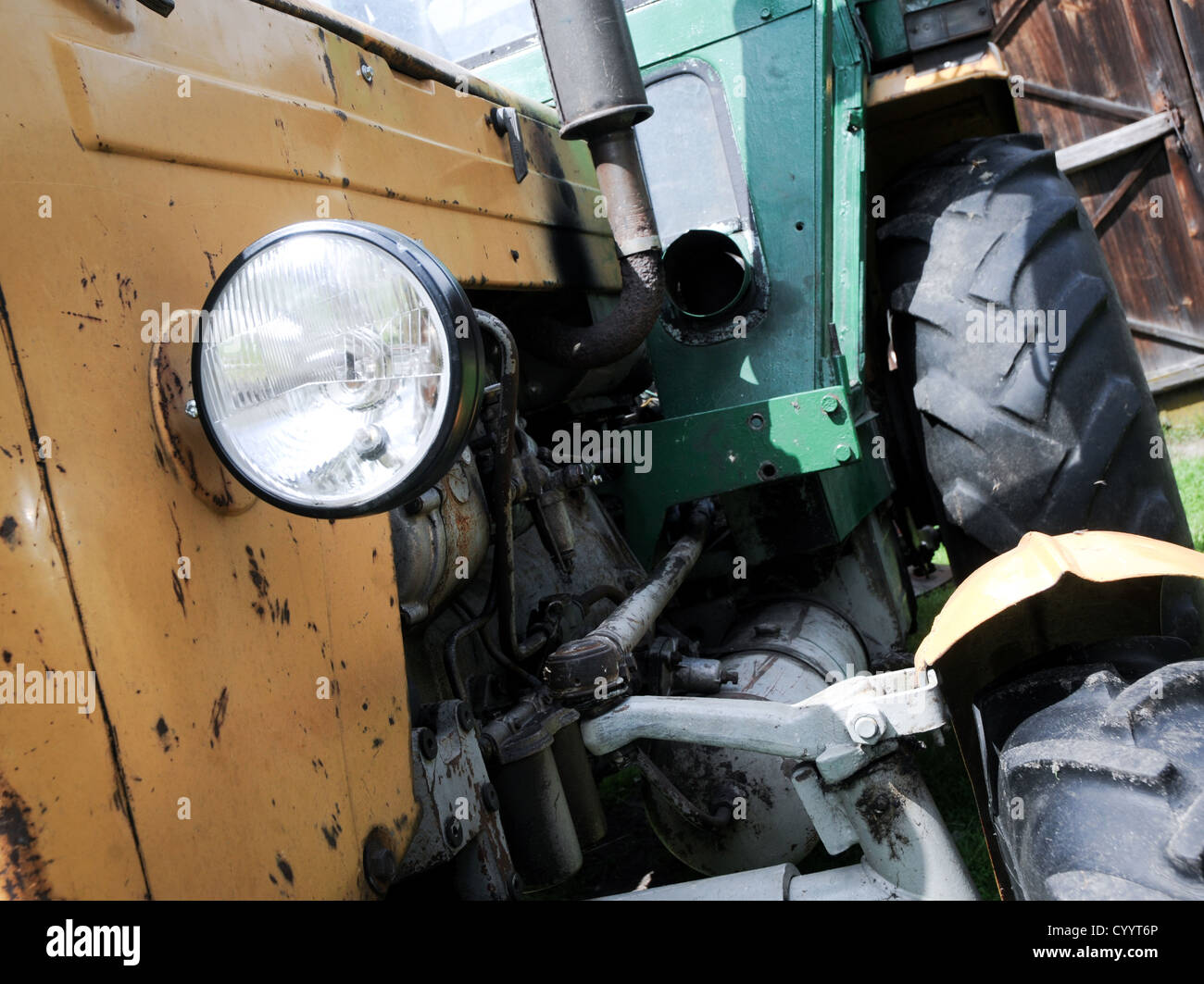 old tractor on countryside in Poland Stock Photo - Alamy