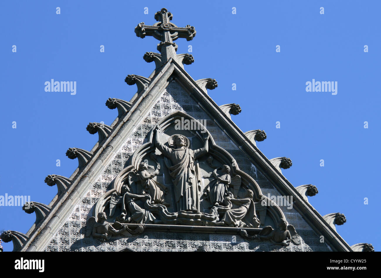 Art on the wall of an old church Build in the year 1070-1300.Jesus ...