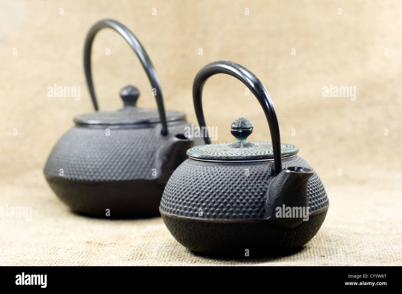 Metal pot with two hi-res stock photography and images - Alamy