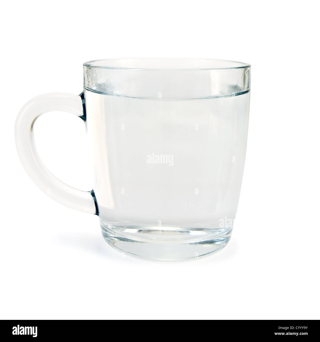 The water in the glass mug isolated on white background Stock Photo - Alamy