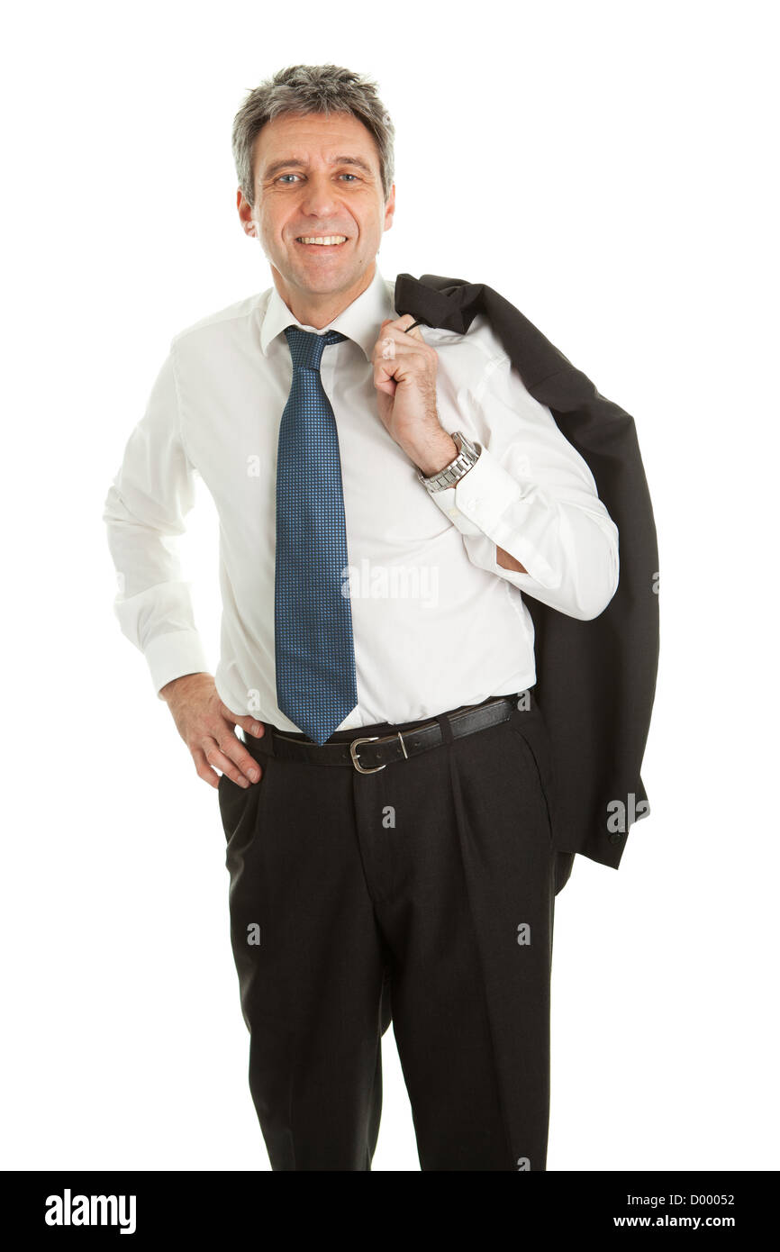 Portrait of successful senior business man. Isolated on white Stock ...