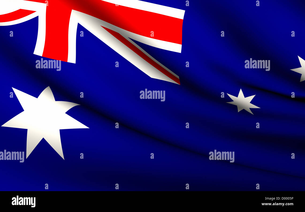 Flying Flag of Australia . All Countries Collection Stock Photo - Alamy