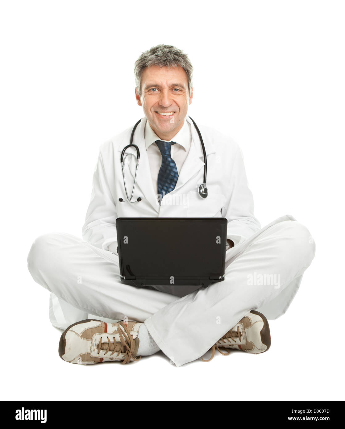 Senior man sitting on hospital Cut Out Stock Images & Pictures - Alamy