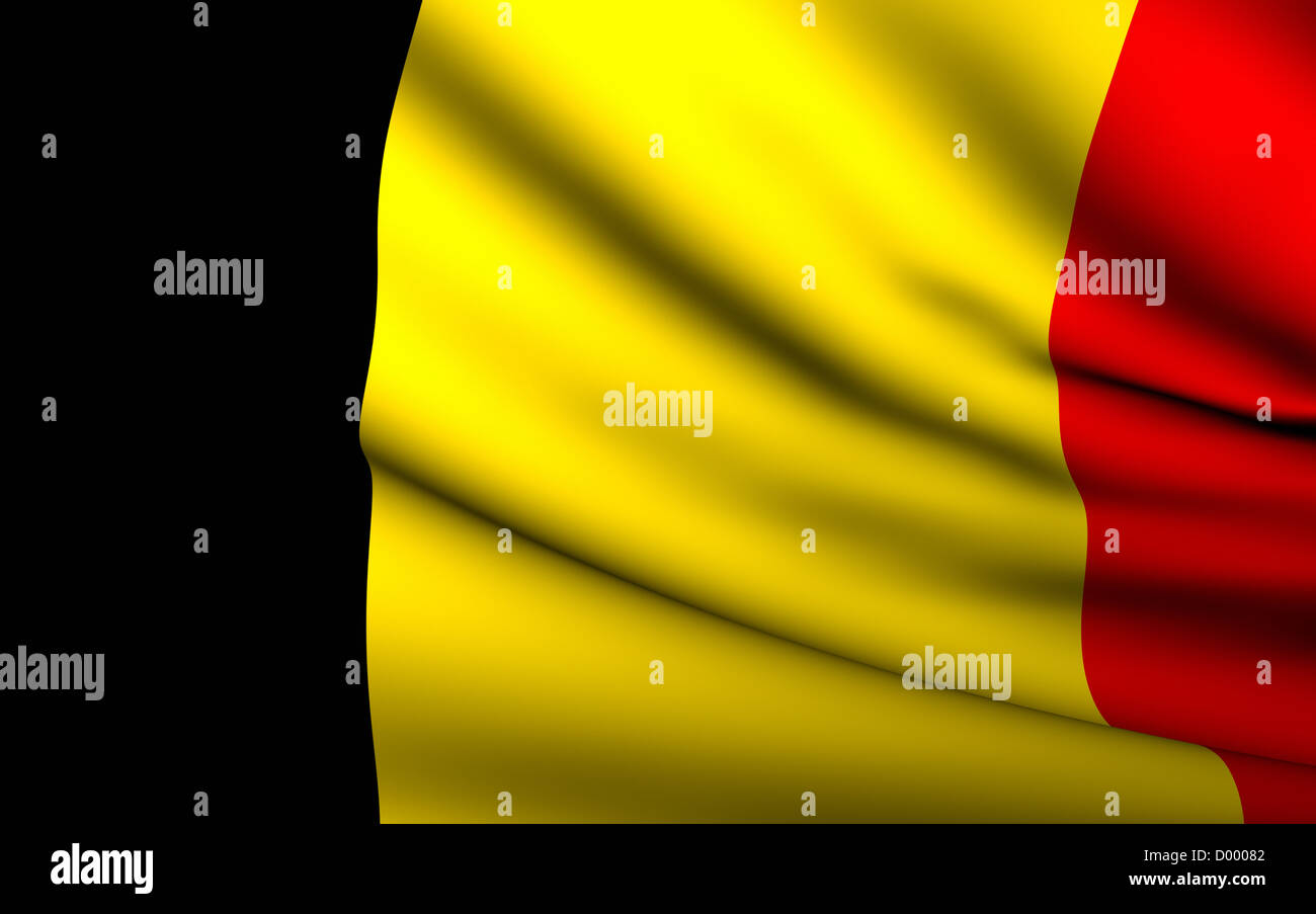 Flying Flag of Belgium . All Countries Collection Stock Photo - Alamy