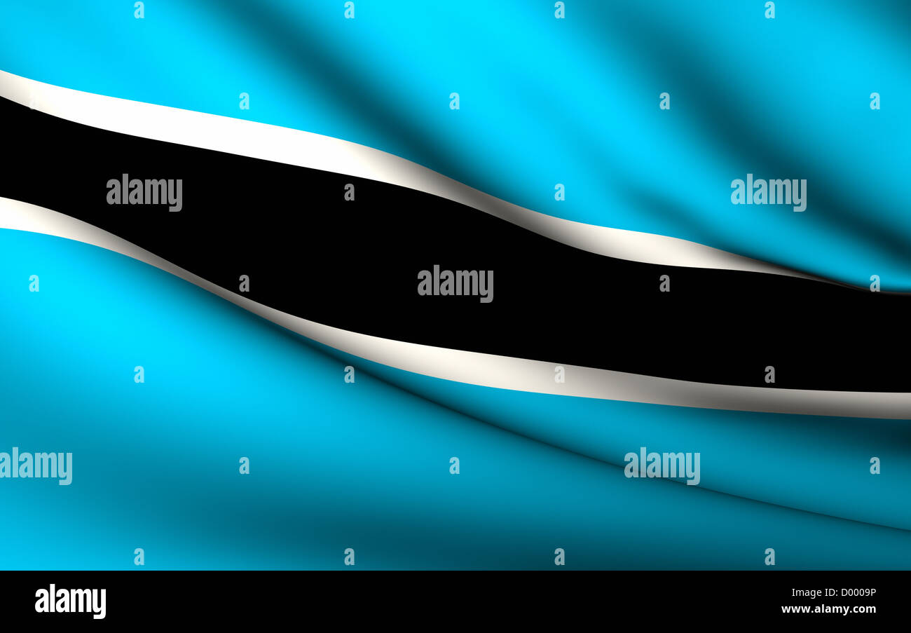 Flying Flag of Botswana . All Countries Collection Stock Photo - Alamy