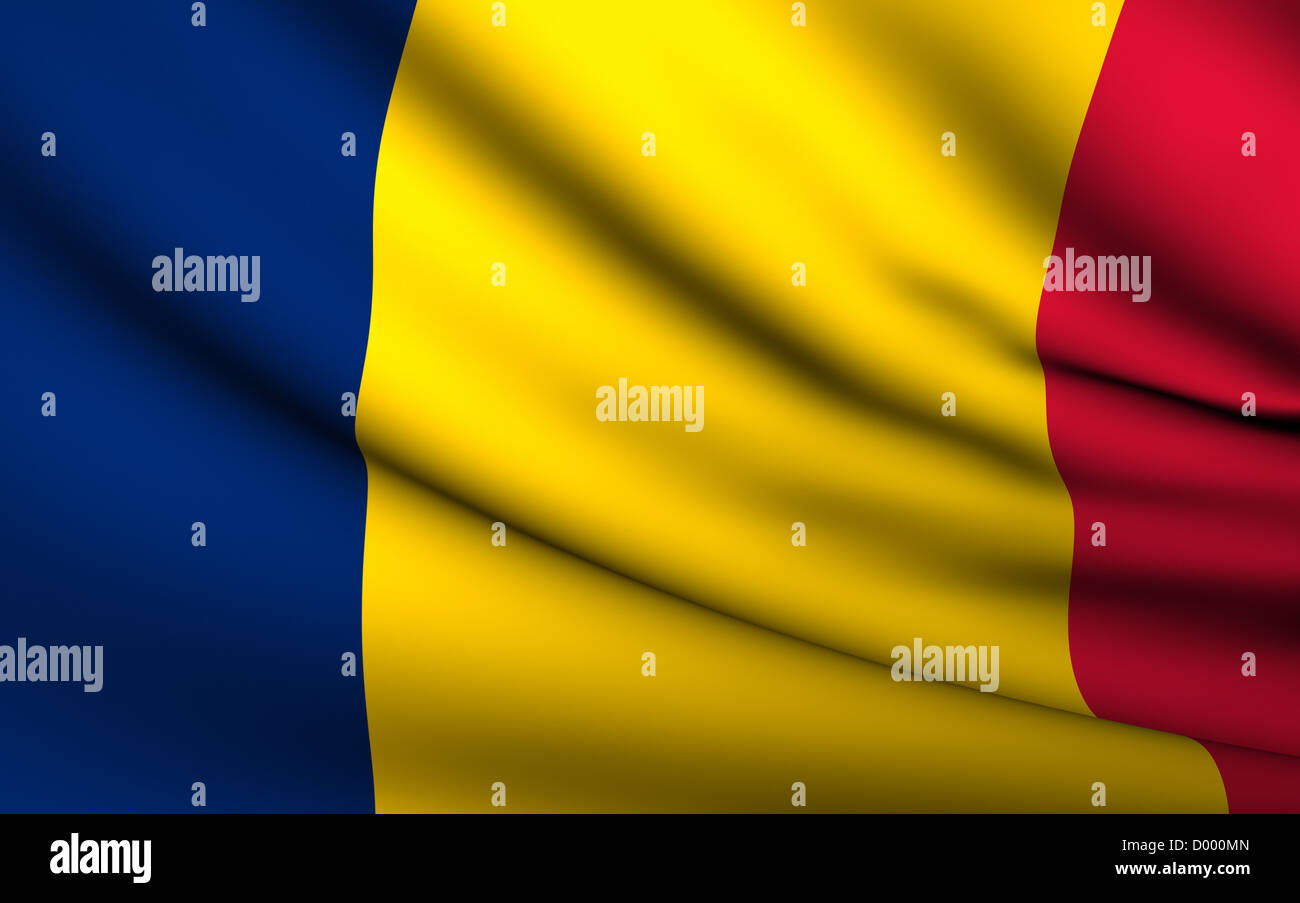 Flying Flag of Chad . All Countries Collection Stock Photo - Alamy