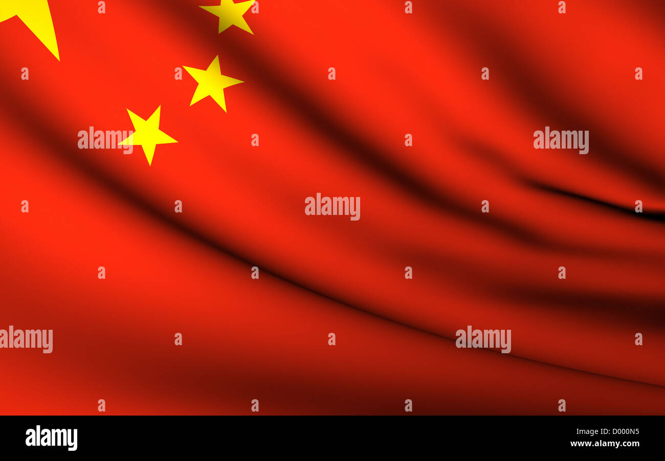 Flying Flag of China . All Countries Collection Stock Photo - Alamy