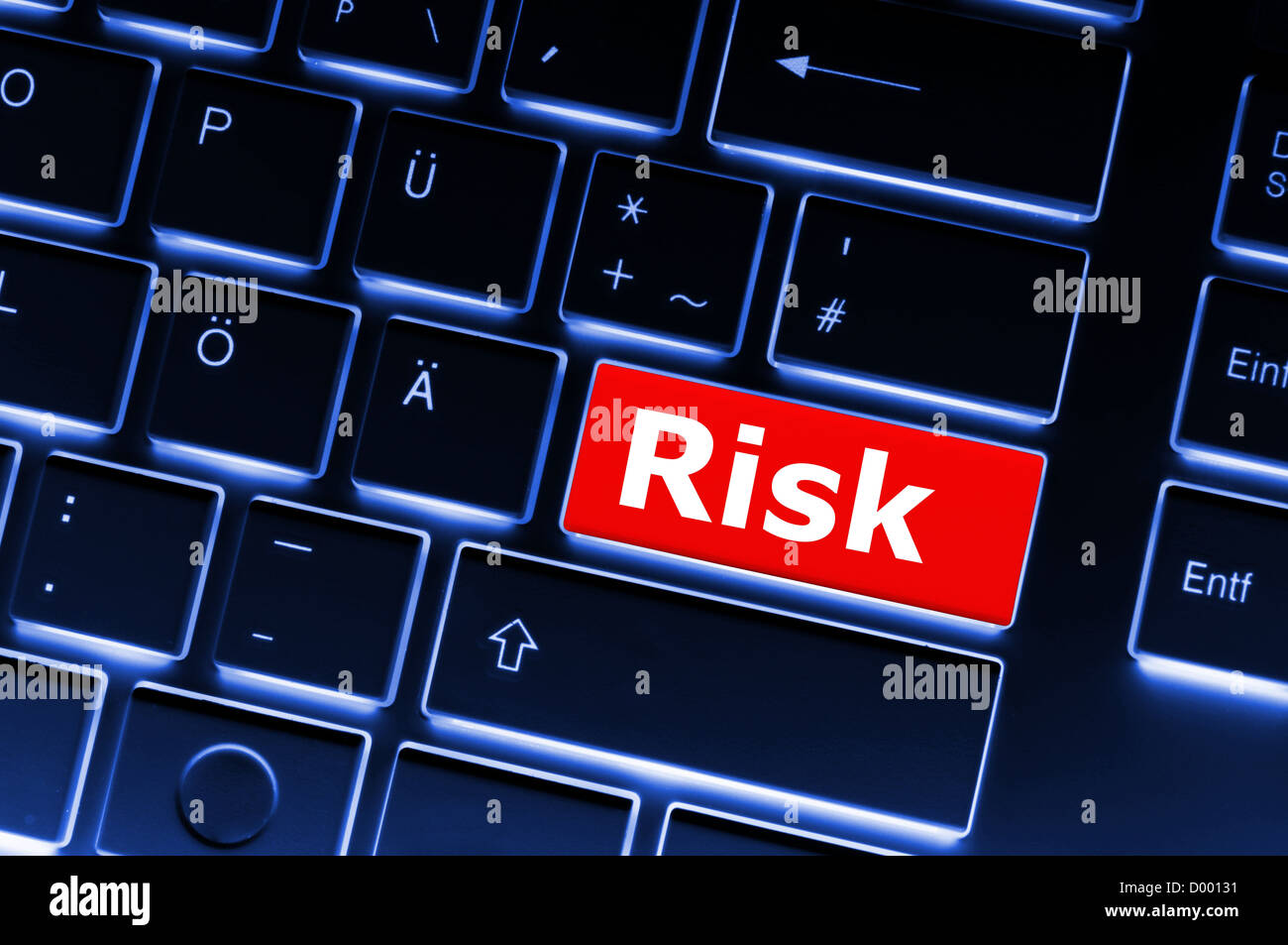 risk management concept with word on key showing risky investment Stock ...