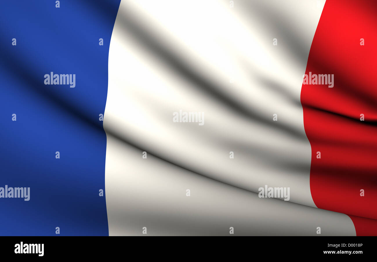 Flying Flag of France . All Countries Collection Stock Photo - Alamy