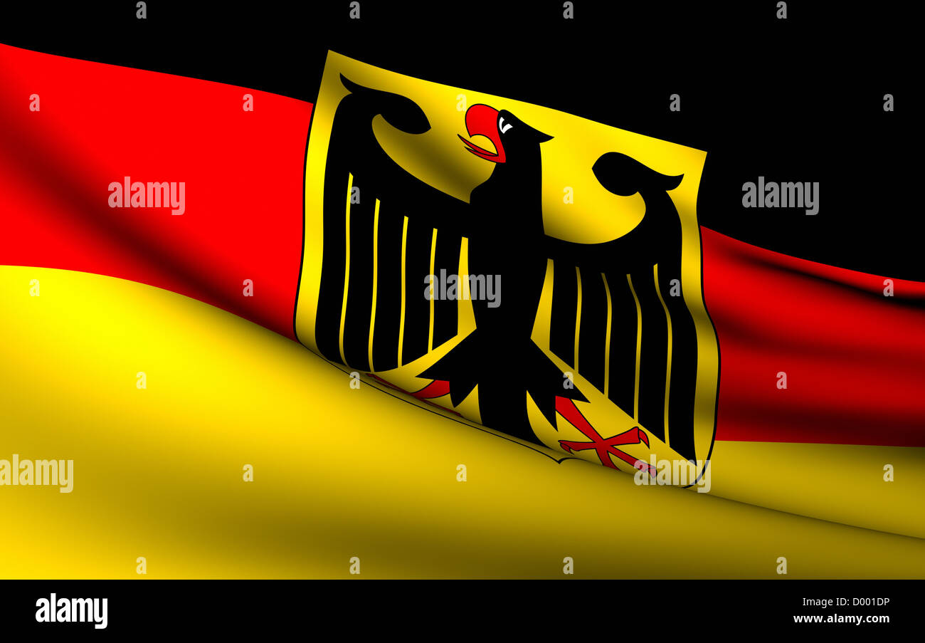 Flying Flag of Germany . All Countries Collection Stock Photo - Alamy