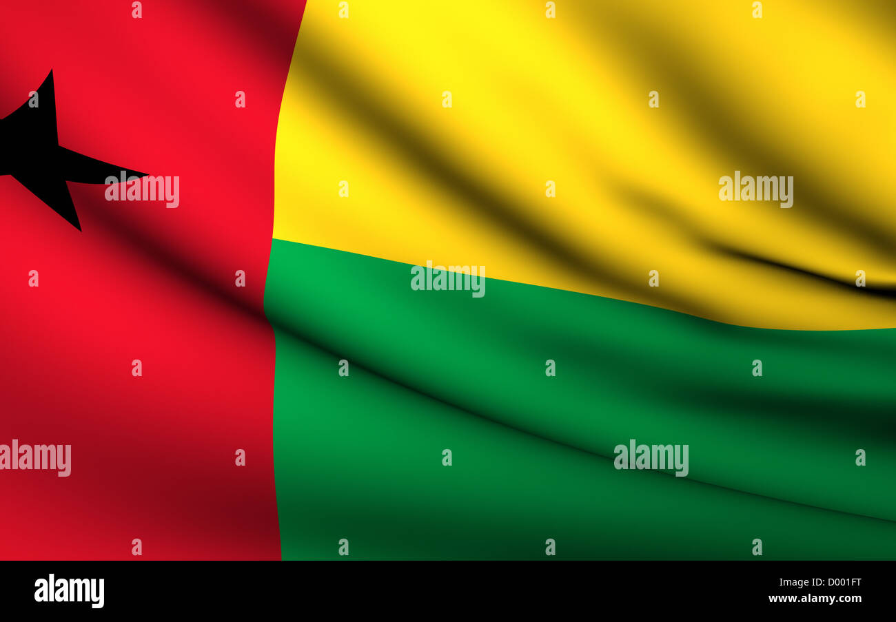 Flying Flag of Guinea . All Countries Collection Stock Photo - Alamy
