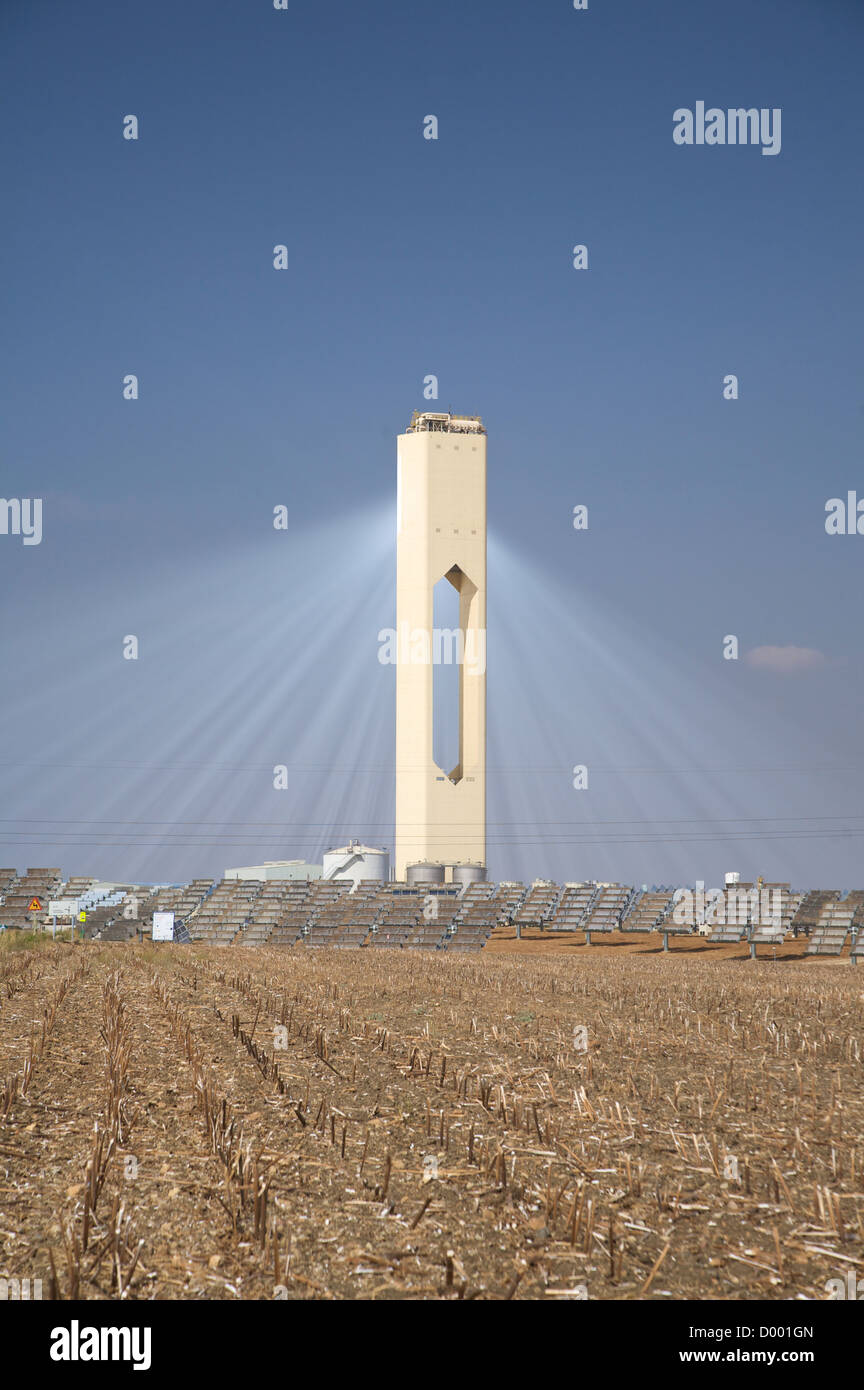 solar power station at sanlucar in seville spain Stock Photo - Alamy