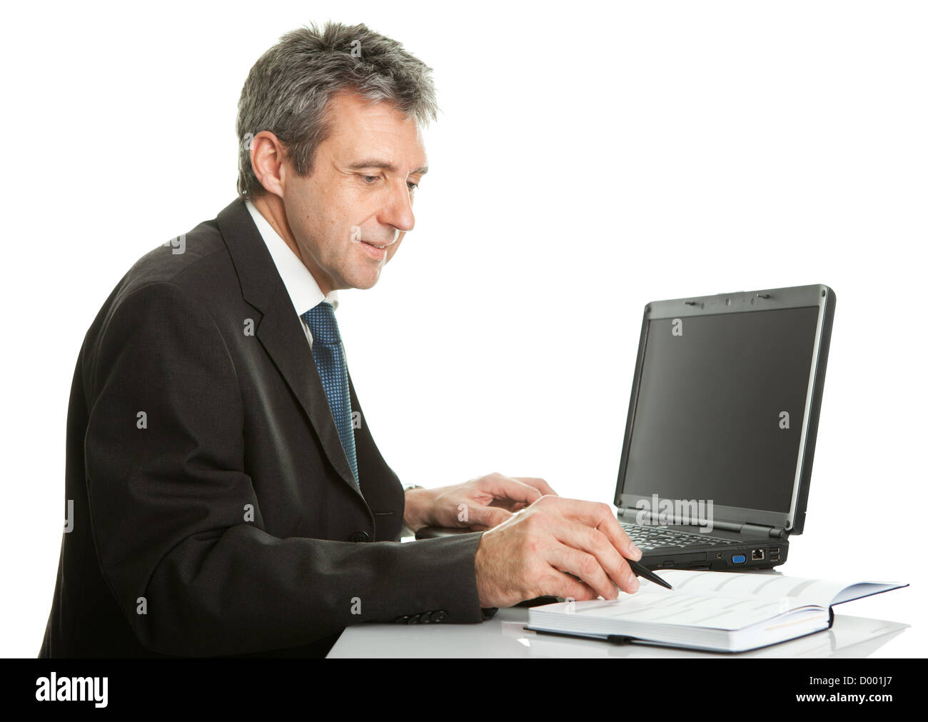 Business man laptop isolated desk hi-res stock photography and images ...