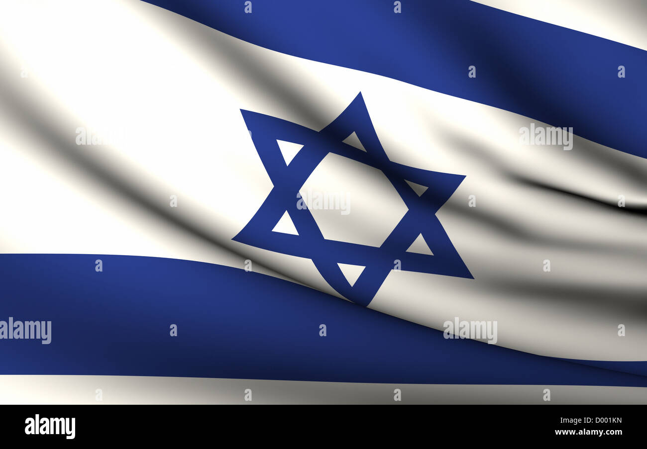Flying Flag of Israel . All Countries Collection Stock Photo - Alamy