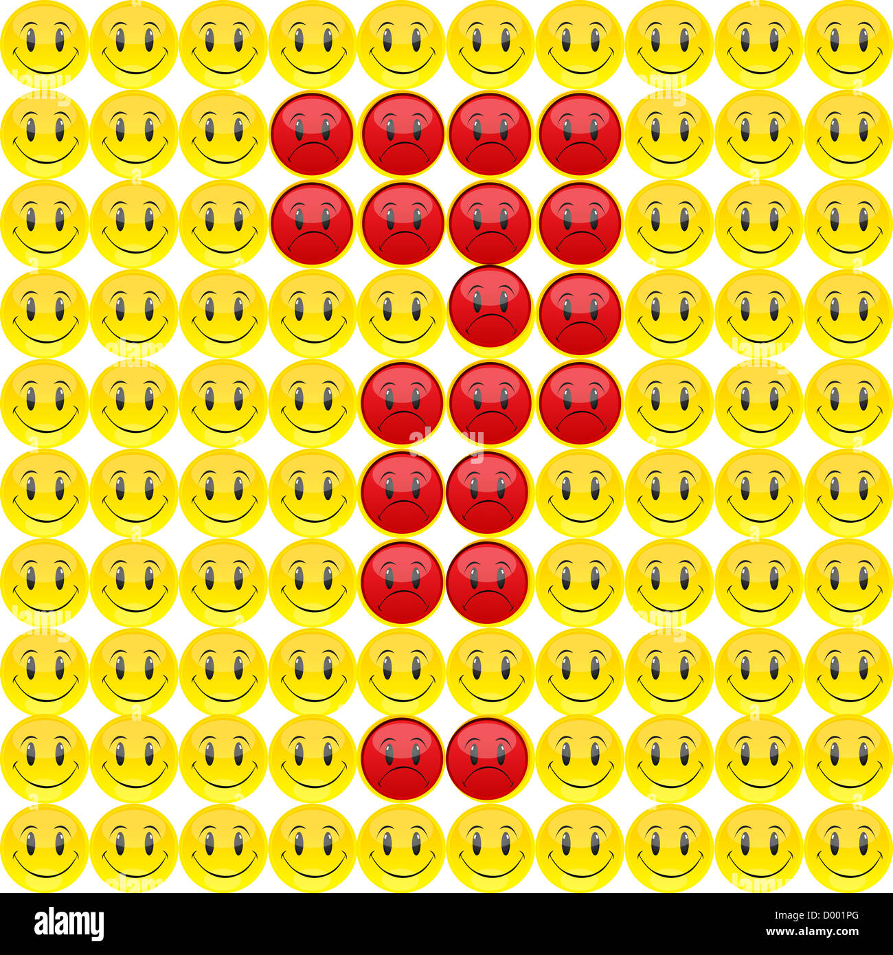 illustration of question mark with happy and sad expression Stock Photo ...