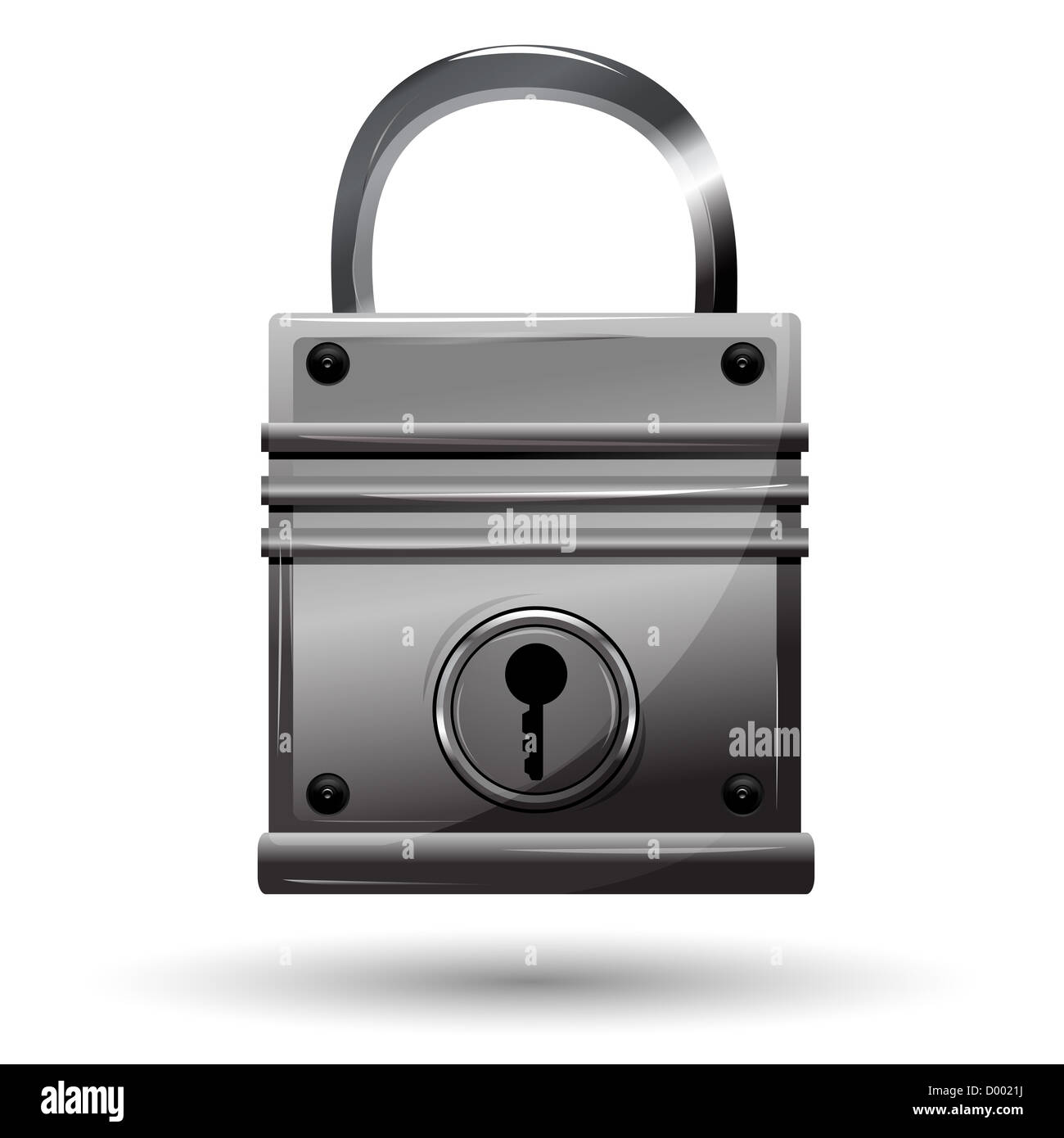 Padlock sign on shield Cut Out Stock Images & Pictures - Alamy