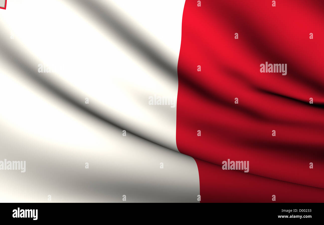 Flying Flag of Malta . All Countries Collection Stock Photo - Alamy