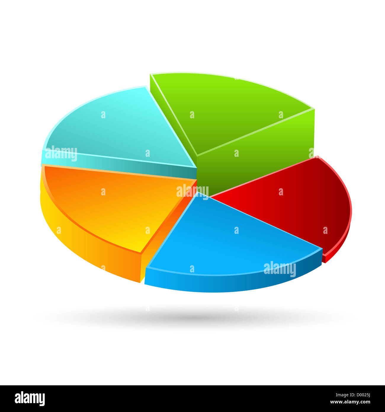 illustration of pie chart on white background Stock Photo - Alamy