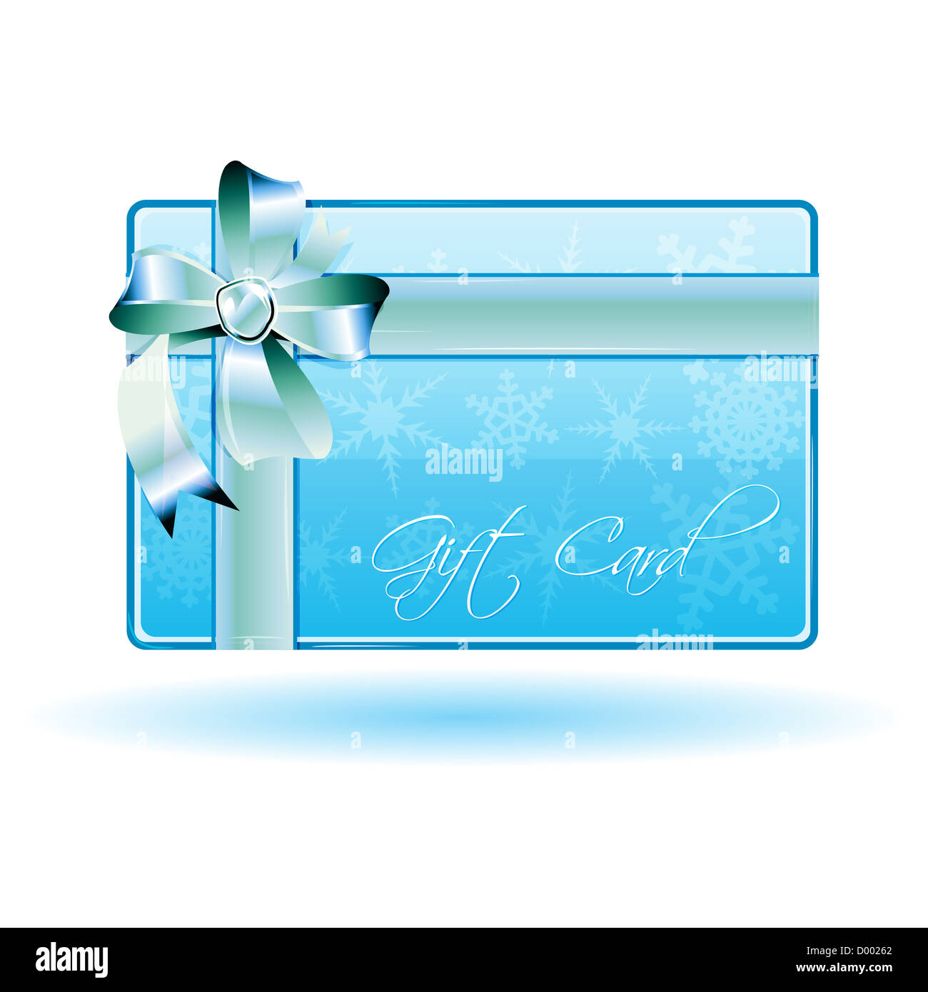 illustration of gift card on white background Stock Photo - Alamy