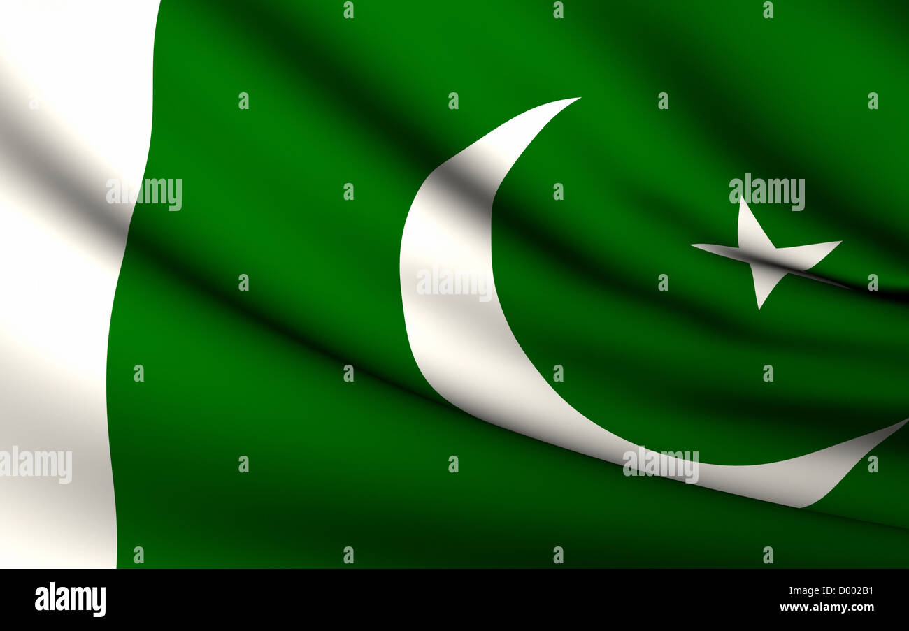 Flying Flag of Pakistan . All Countries Collection Stock Photo - Alamy