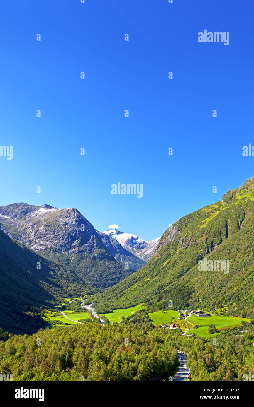 View of the beautiful nature of Stryn, Norway Stock Photo - Alamy