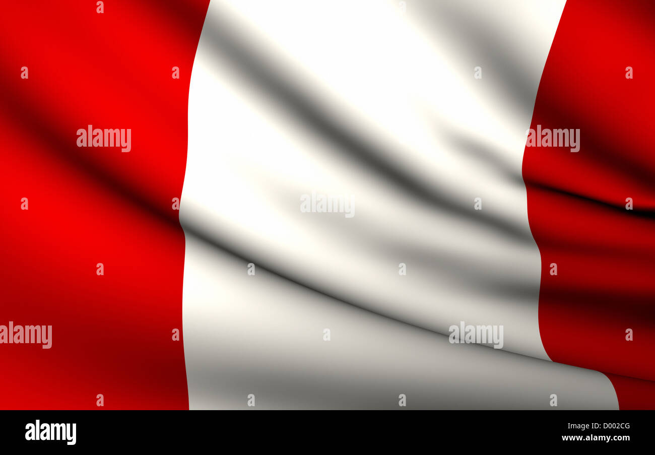 Flying Flag of Peru . All Countries Collection Stock Photo - Alamy