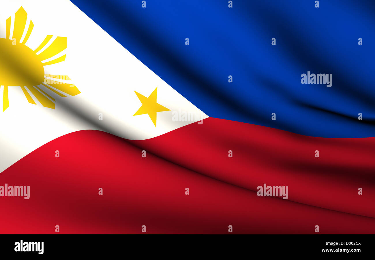 Flying Flag of Philippines . All Countries Collection Stock Photo - Alamy