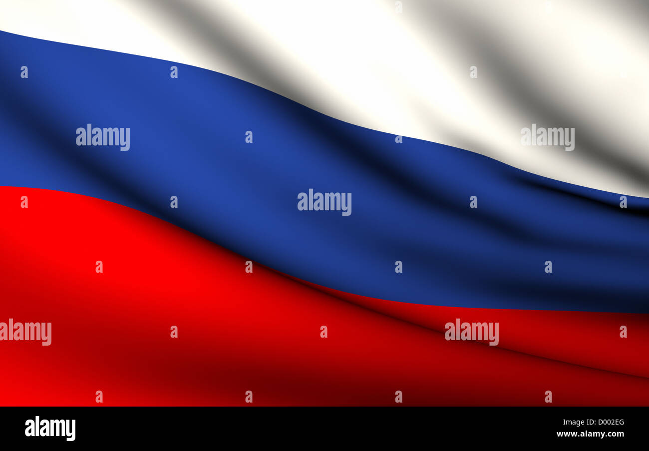 Flying Flag of Russia . All Countries Collection Stock Photo - Alamy