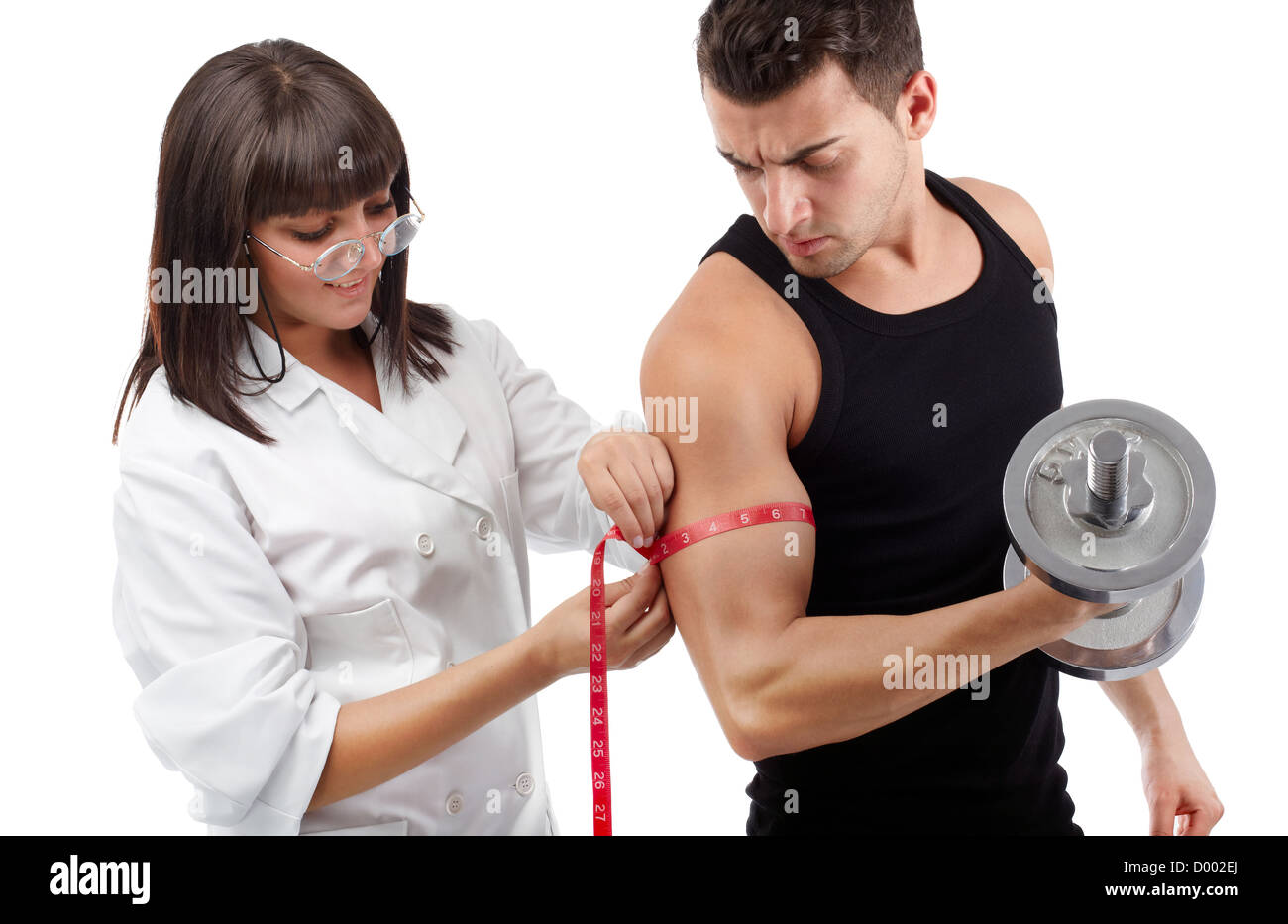 Fit male measuring body Cut Out Stock Images & Pictures - Alamy