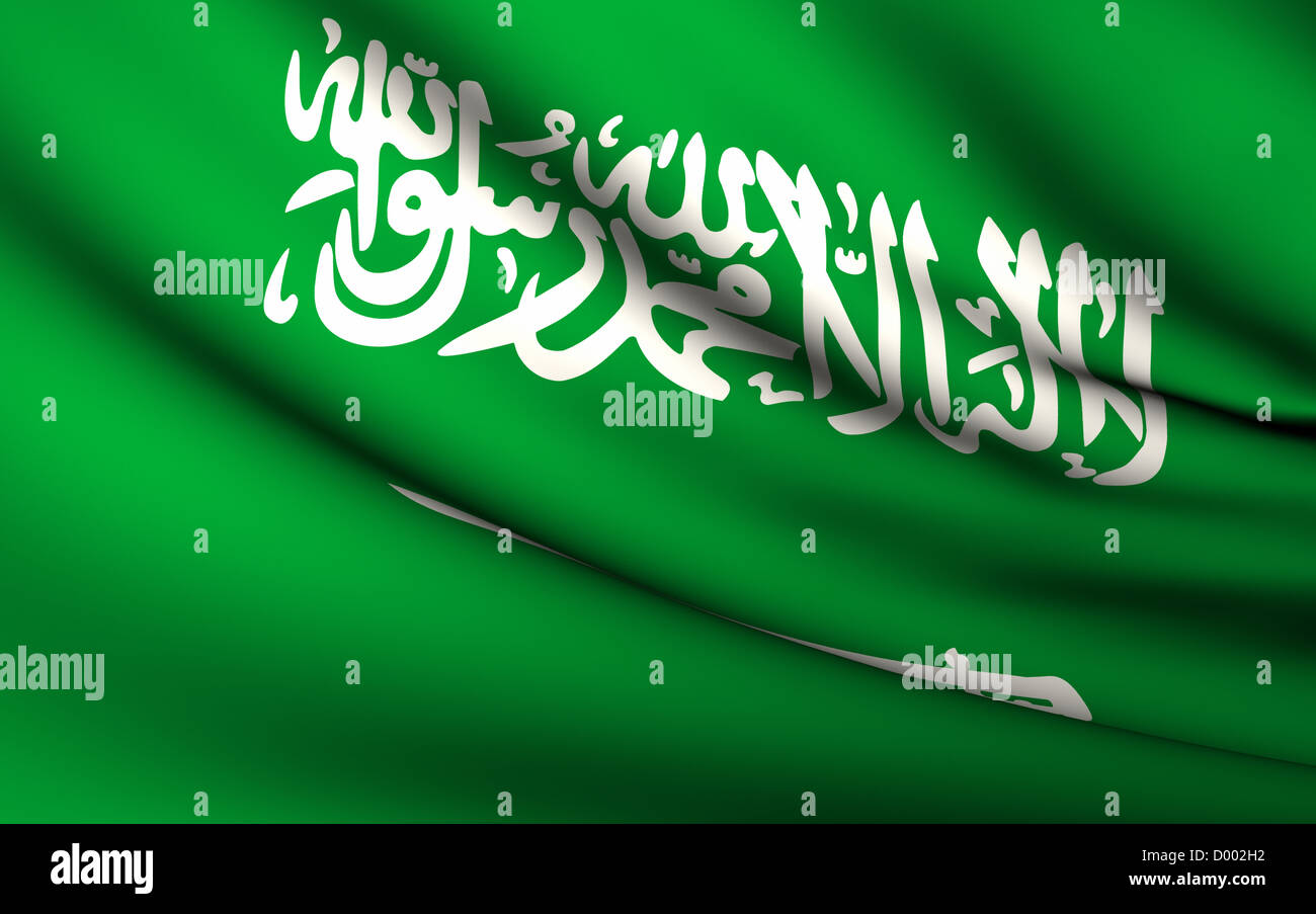 Flying Flag of Saudi Arabia . All Countries Collection Stock Photo - Alamy