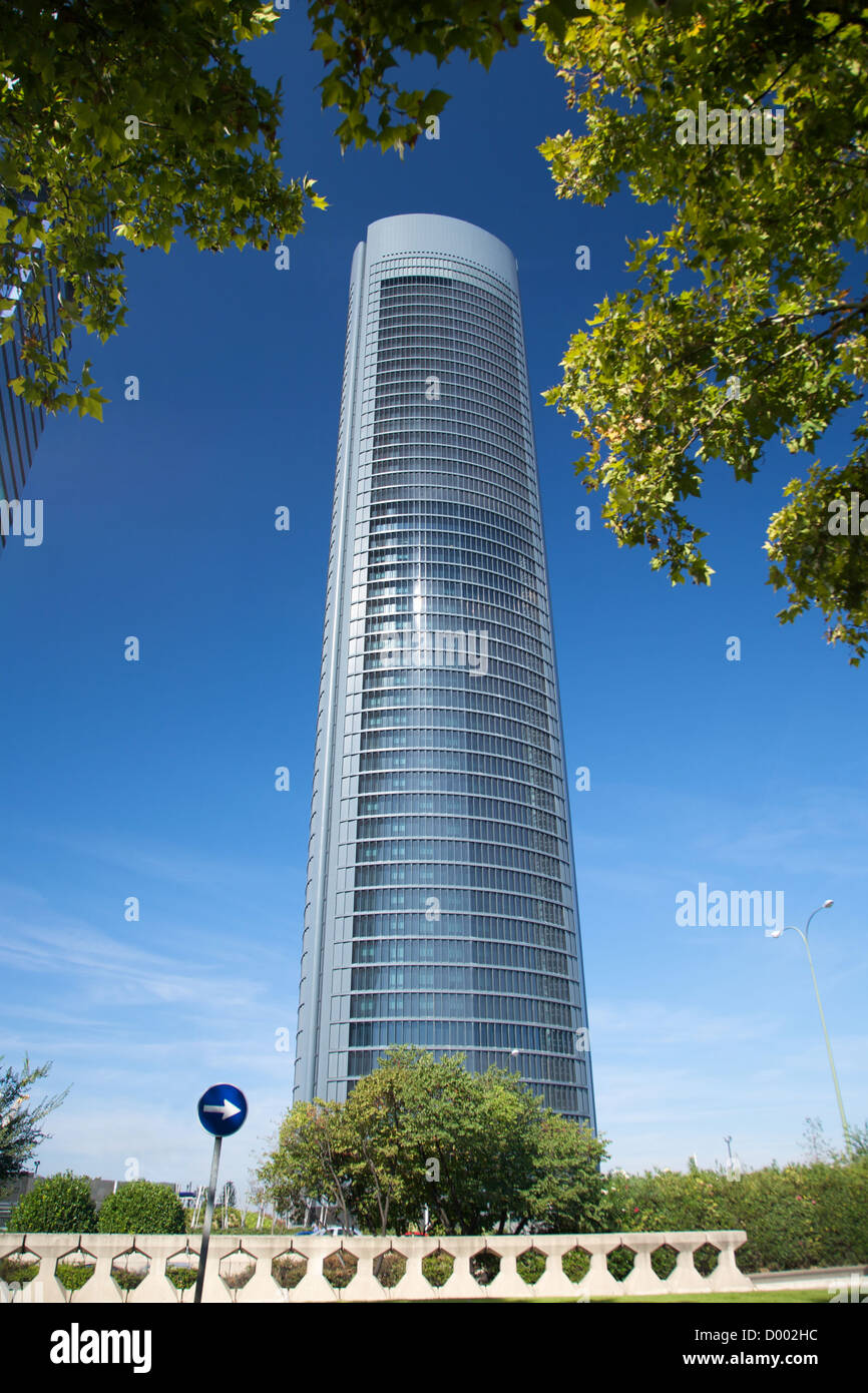 building skyscrapers at madrid city in spain Stock Photo - Alamy