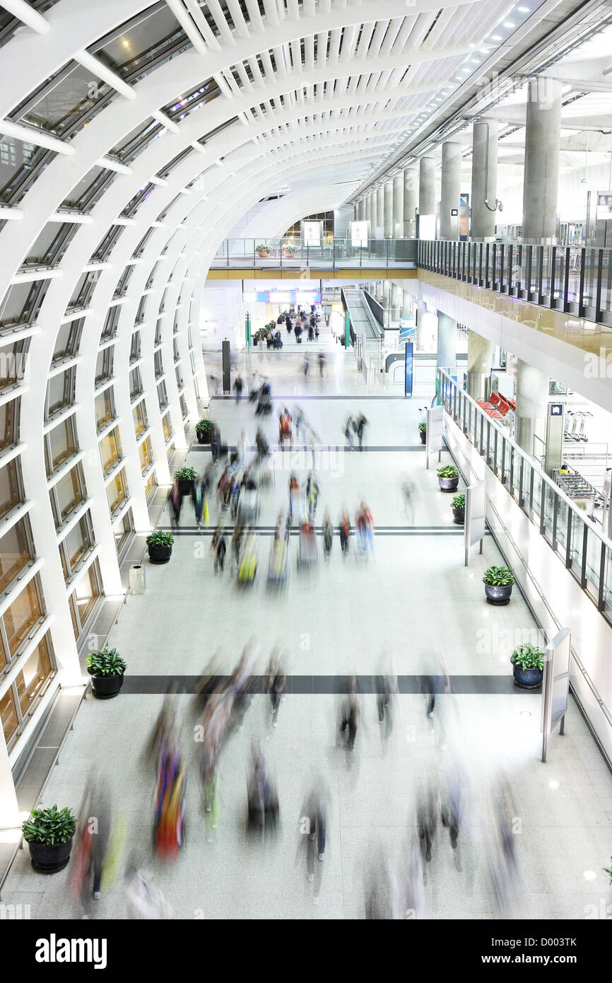 People inside arrival hall in hi-res stock photography and images - Alamy